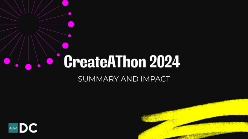 CreateAthon DC 2024 Summary and Impact | AIGA Washington, DC